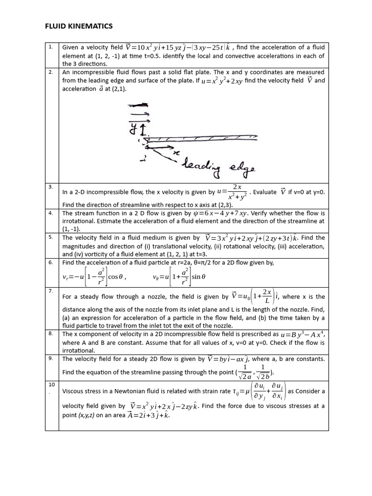 Problems Kinematics | PDF | Fluid Dynamics | Velocity Problems Kinematics | PDF | Fluid Dynamics | Velocity