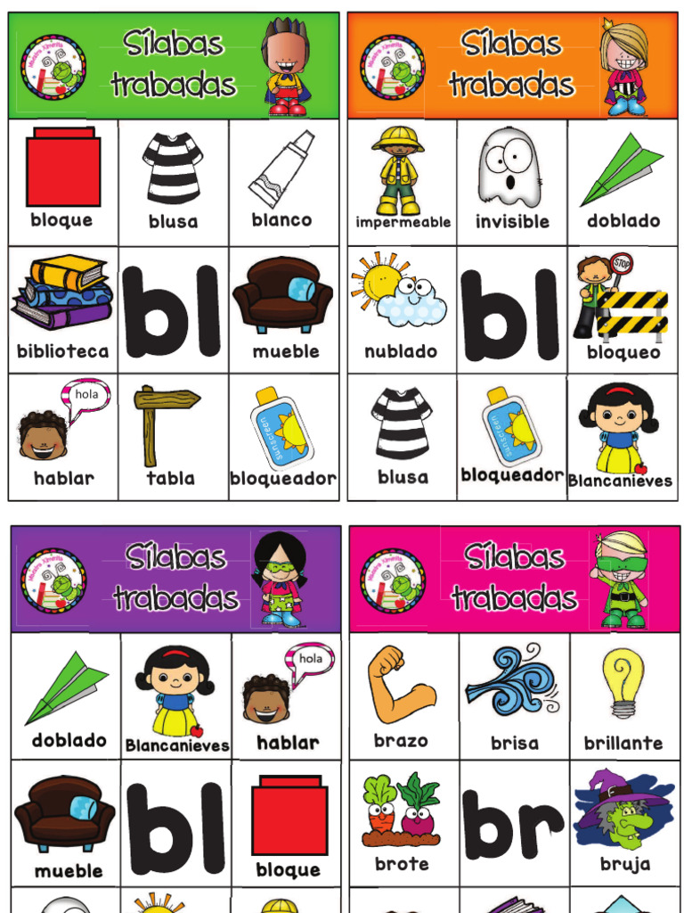 Loteria Sílabas Trabadas - Compressed | PDF