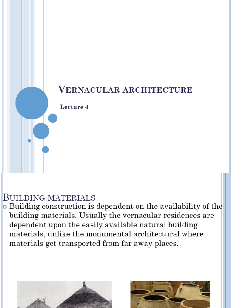 Vernacular Architecture - Building Material | PDF | Brick | Building ...