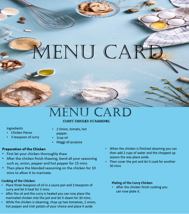 Menu Card | PDF