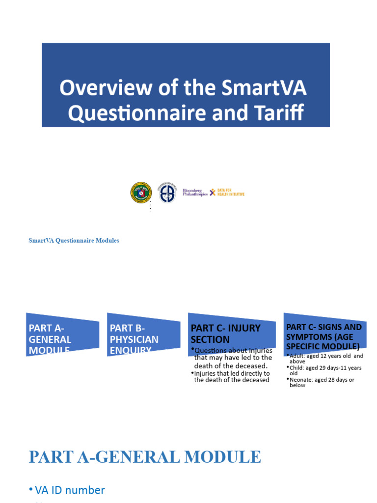 Rollout Session 4 - Overview of The SmartVA Questionnaire | PDF | Death ...