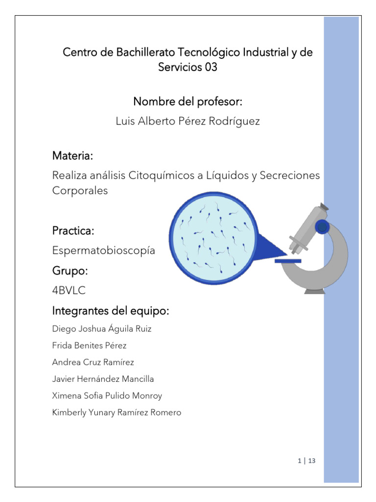 Esperma To Bioscop Í A | PDF | Semen | Especialidades Medicas