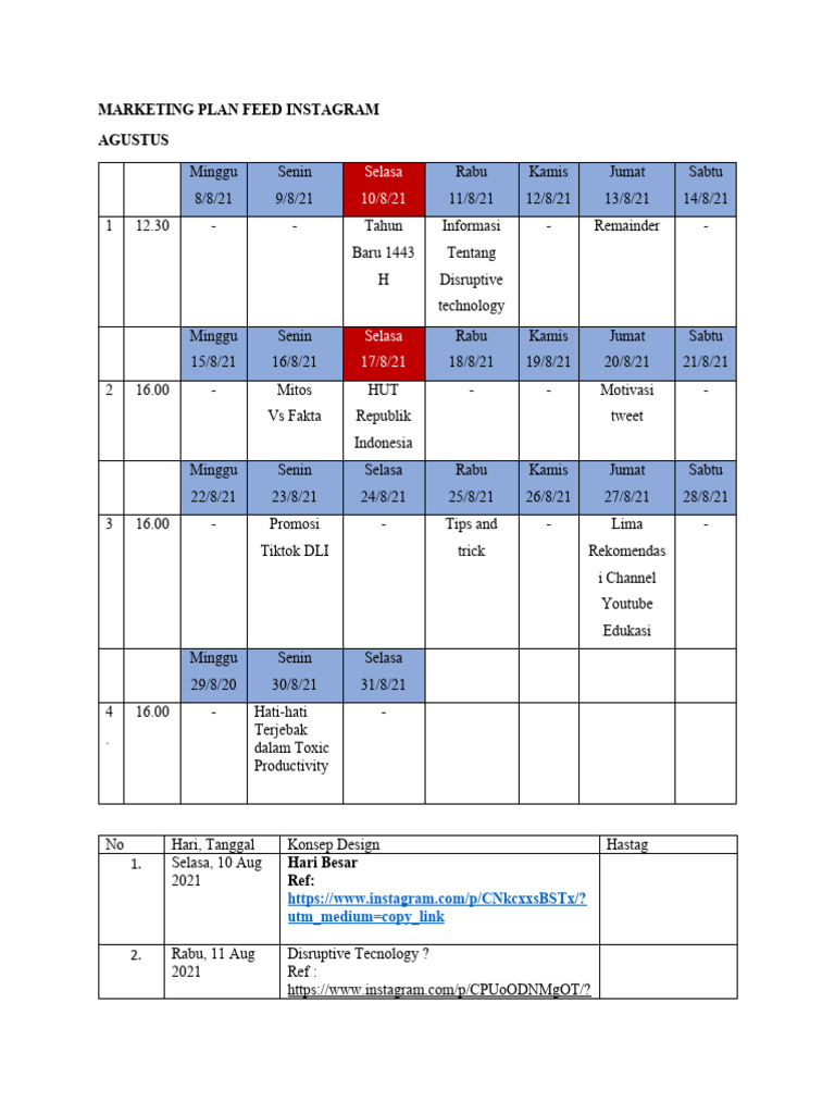 Contoh Media Plan | PDF