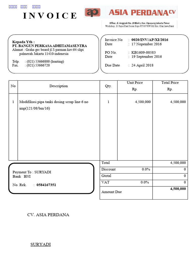 Invoice GRC 2 | PDF