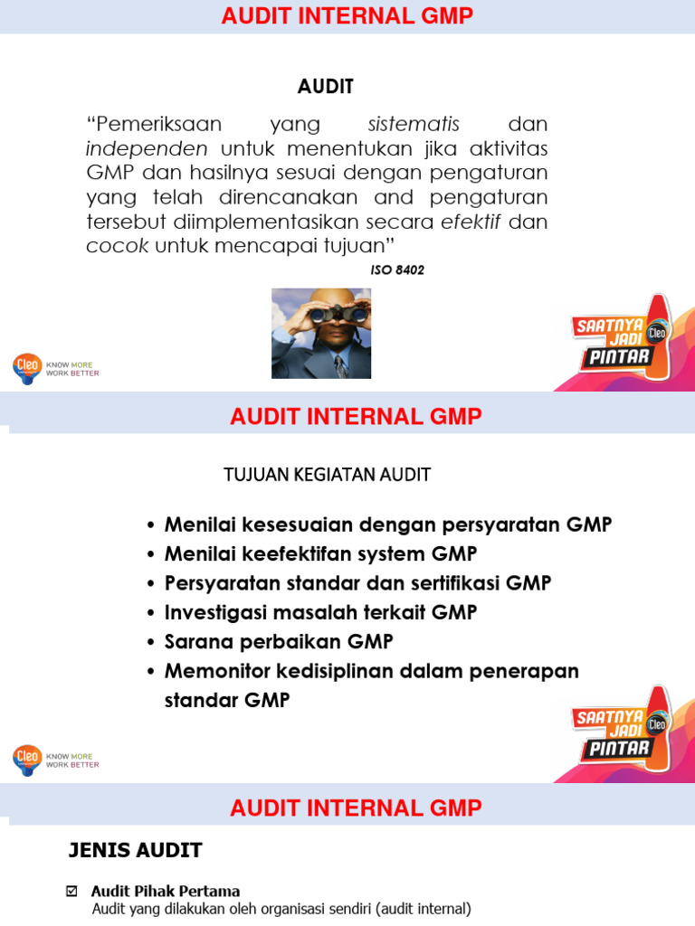 Materi Audit Internal GMP | PDF