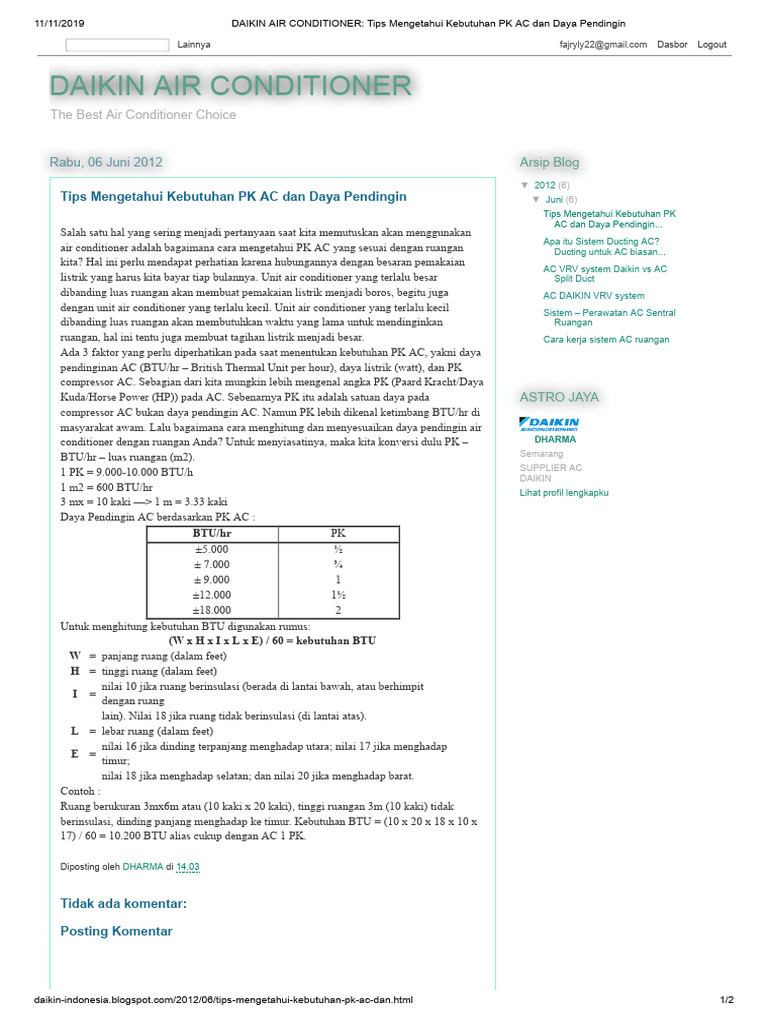 Daikin Air Conditioner | PDF