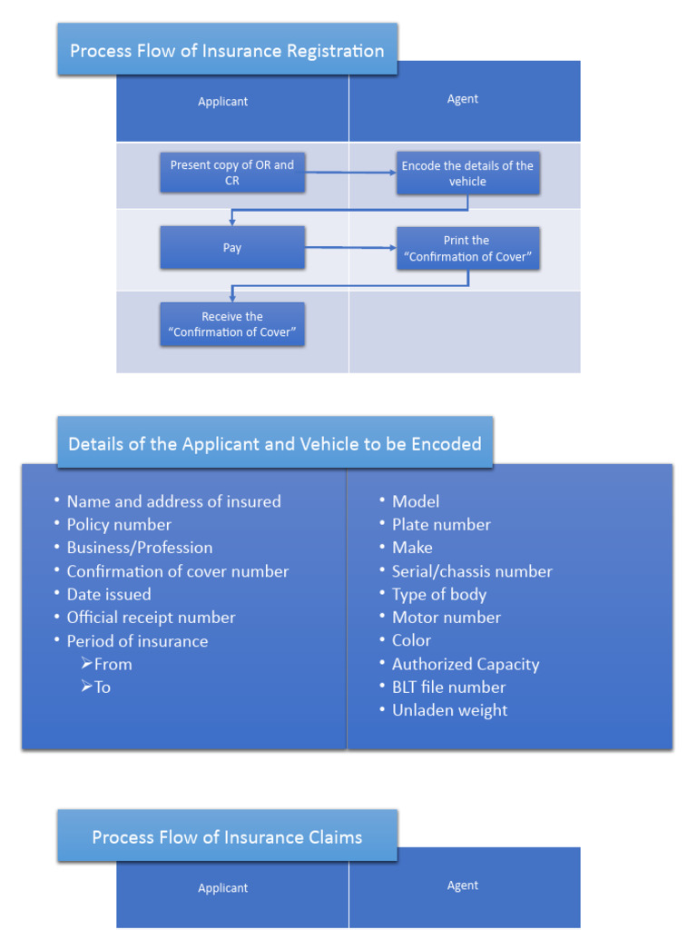 Process Flow of Insurance Registration: Applicant Agent | PDF ...