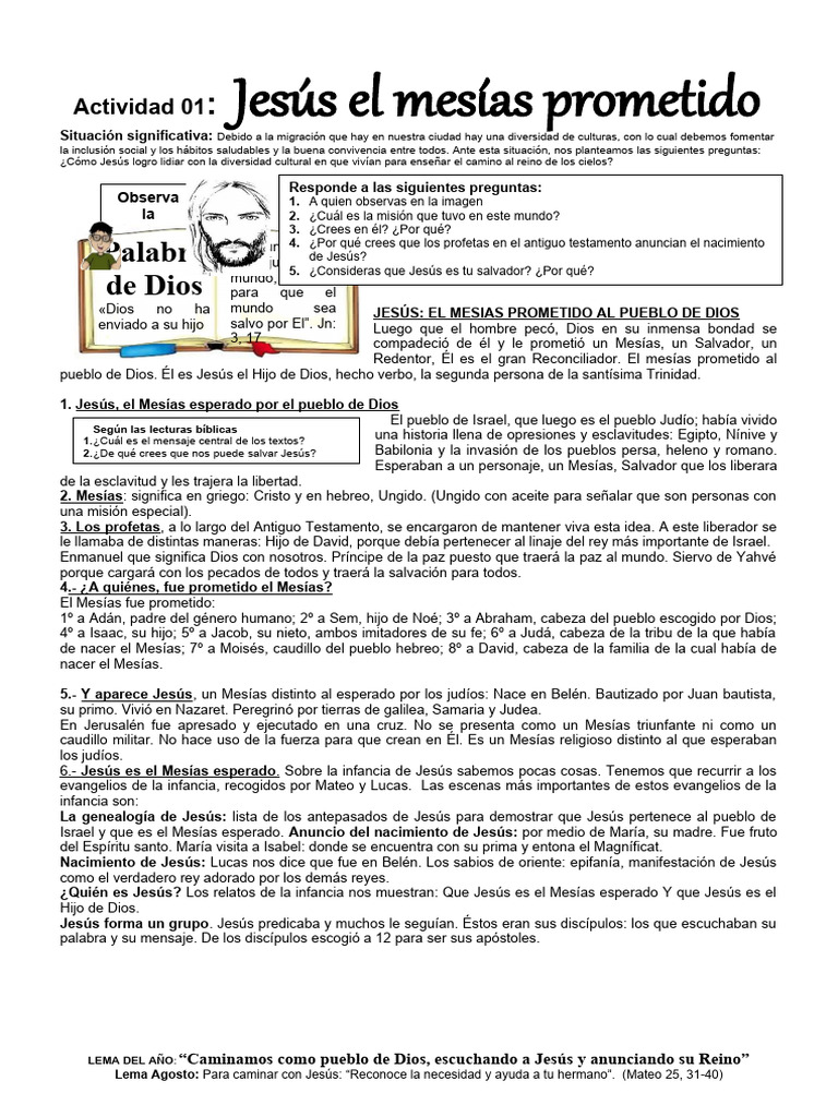 Jesús: El Mesías Prometido al Pueblo | PDF | Mesías | Jesús