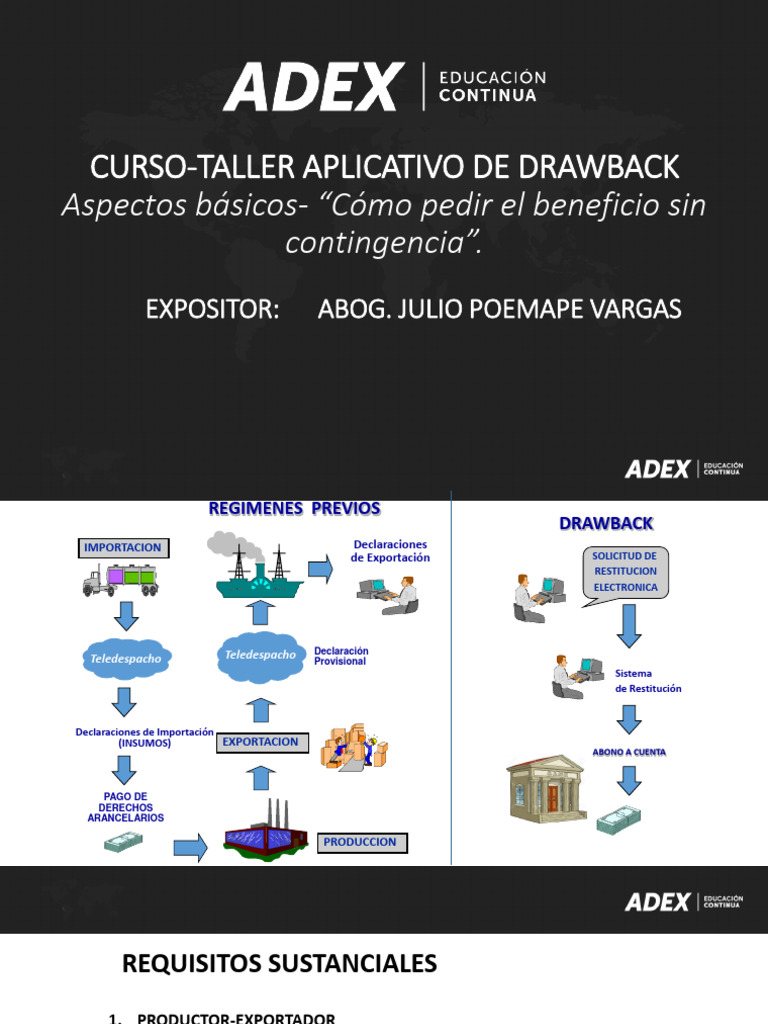 Curso-Taller Aplicativo de Drawback | PDF | Comercio | Business