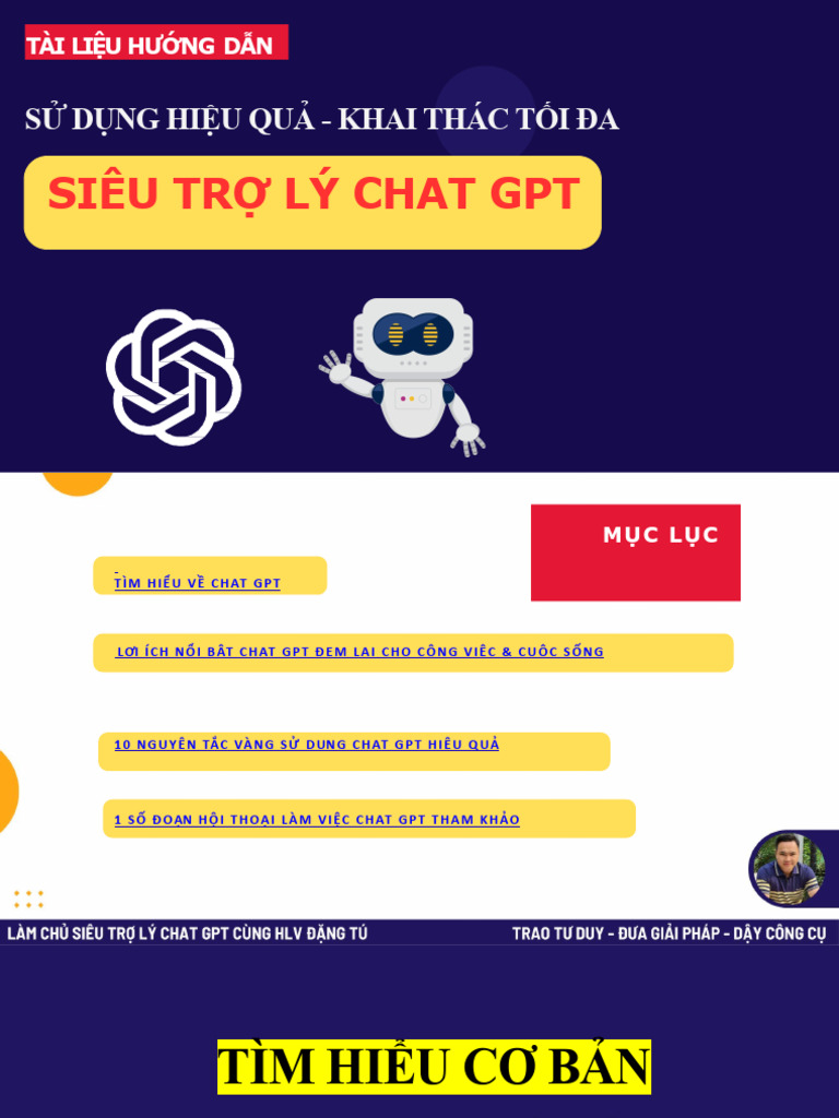Hướng Dẫn Sử Dụng Chat GPT Cơ Bản | PDF