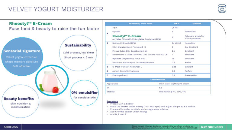 Formula Moisturizer | PDF | Chemical Substances | Physical Sciences