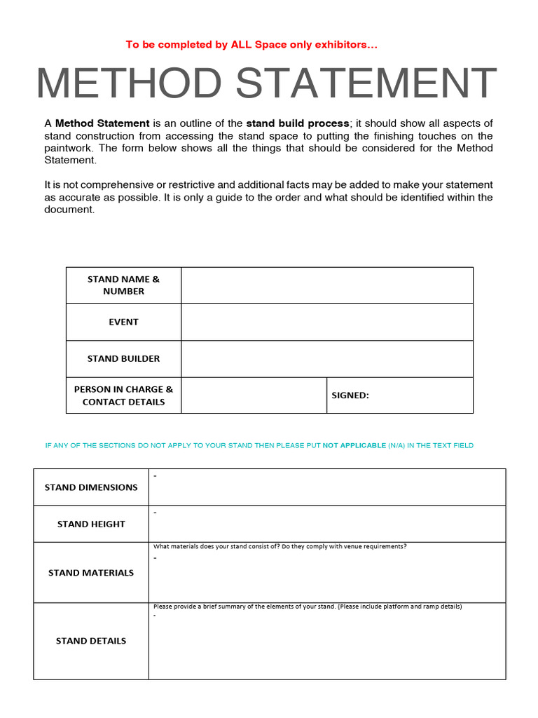 Template Method Statement | PDF