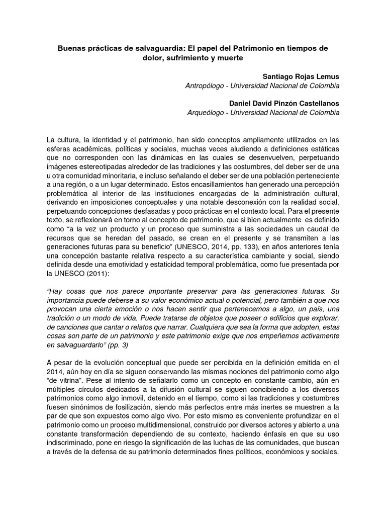 Patrimonio Cultural | PDF | Bienes (Ley) | Colombia