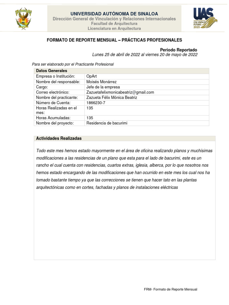 2do Reporte Mensual monica 2023 | PDF