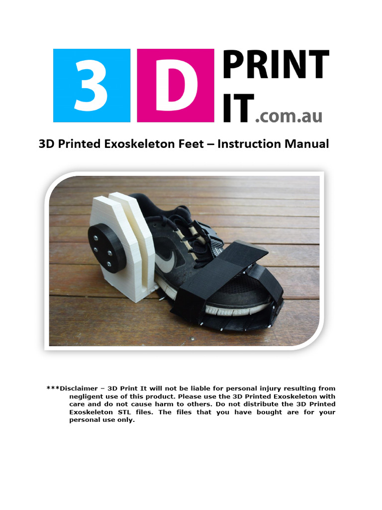 3D Printed Exoskeleton Feet Guide | PDF | 3 D Printing | Printing