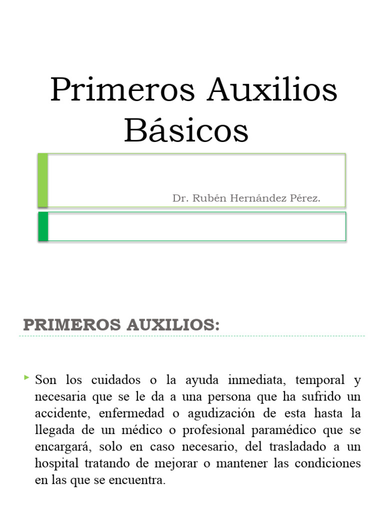 Primeros Auxilios | Descargar gratis PDF | Reanimación cardiopulmonar | Paro cardíaco
