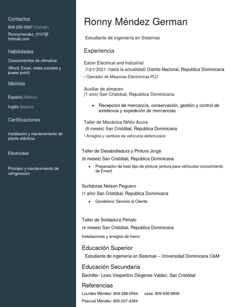 Ronny CV Actualizado | PDF