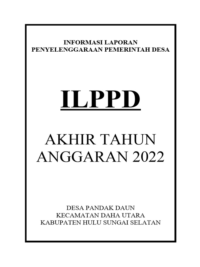 ILPPD | PDF | Pengelolaan Keuangan & Uang