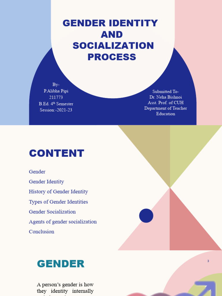 Gender Identity and Socialization Process | PDF | Gender | Gender Studies