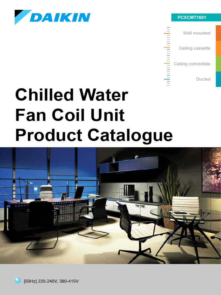 Chilled Water Fan Coil Units Catalog | PDF | Air Conditioning | Duct (Flow)
