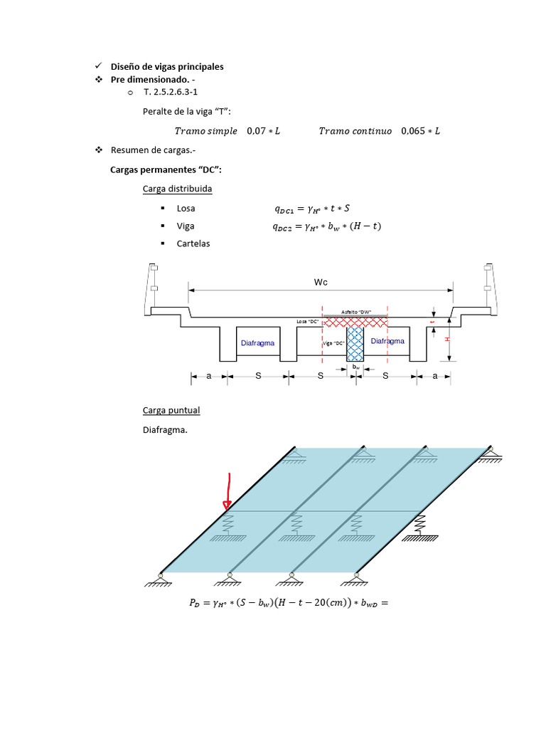 Diseño De Vigas Principales Pdf