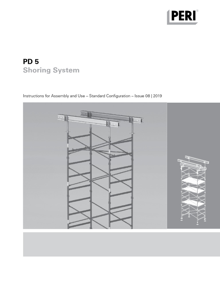 Pd 5 Shoring System Instructions For Assembly And Use 2019 08 En