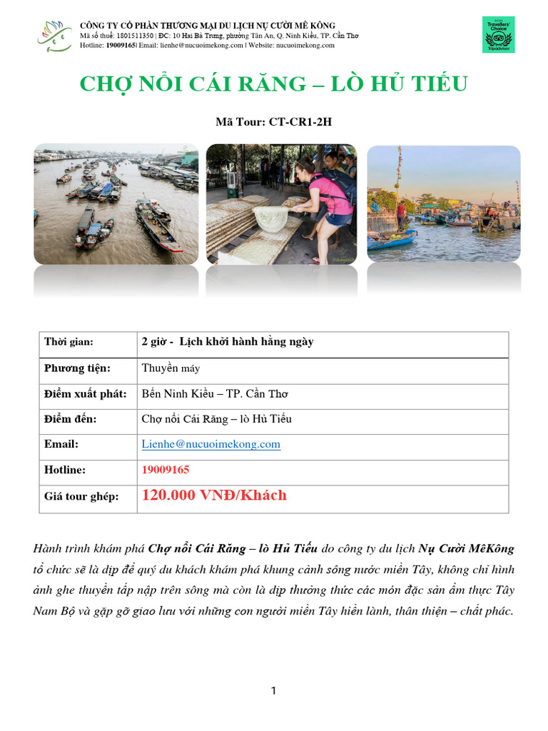 CT-CR1-2H-Cái-Răng-Lò-Hủ-Tiếu | PDF