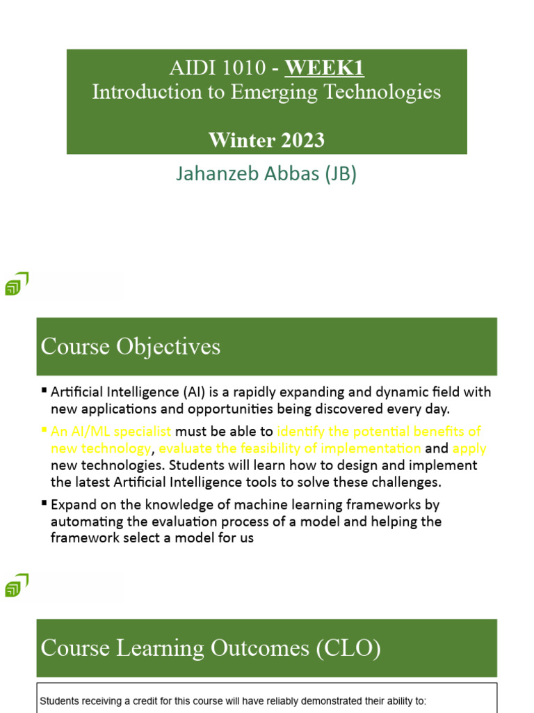 AIDI 1010 WEEK1 v1.6 | Download Free PDF | Artificial Intelligence | Intelligence (AI) & Semantics