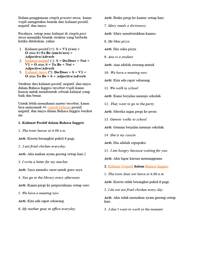 Materi Tenses | PDF