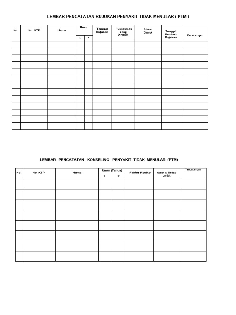 Lembar Rujukan & Konseling PTM | PDF