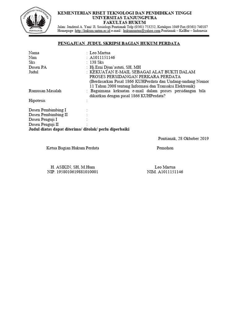 Kekuatan E-mail Sebagai Bukti Perdata | PDF