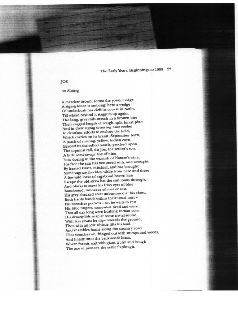 Joe by E. Pauline Johnson Tekahionwake (Circa 1888) | PDF