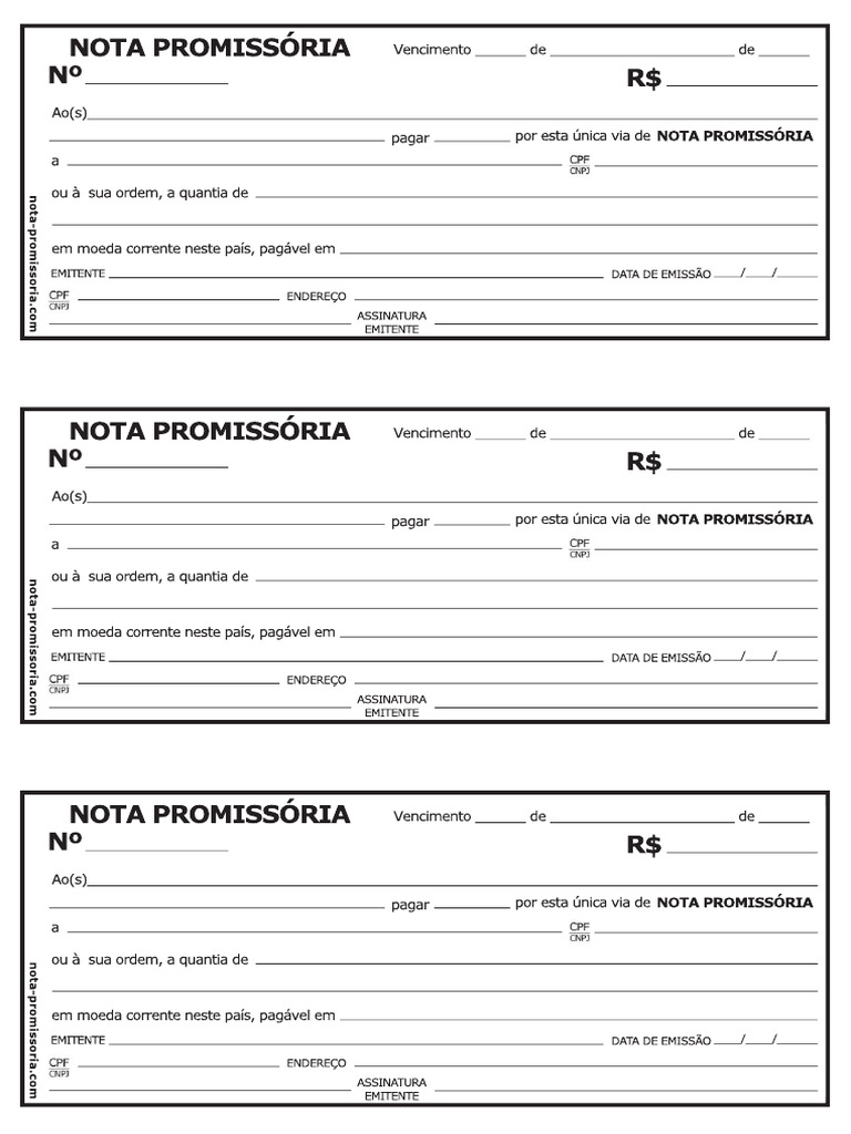 Nota Promissoria Sem Avalista | PDF