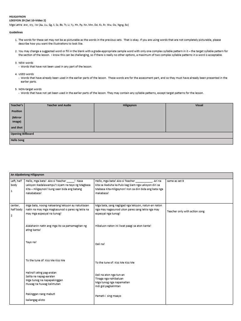 BRP Hiligaynon Script S10-L29 | PDF