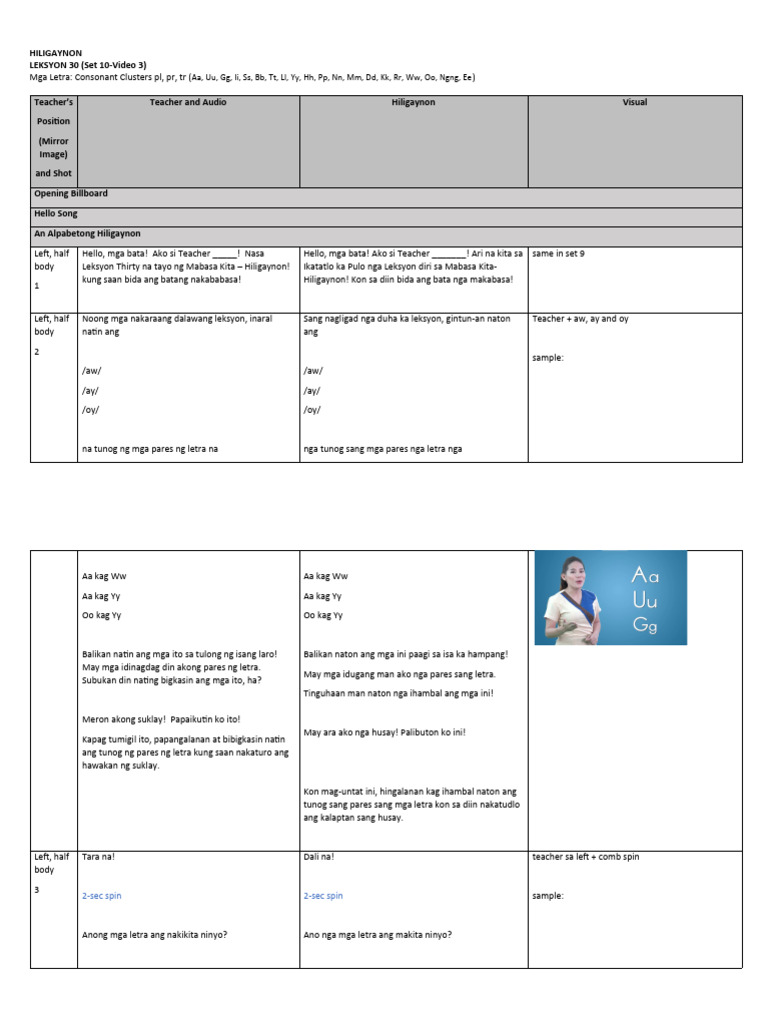 BRP Hiligaynon Script S10-L30 | PDF