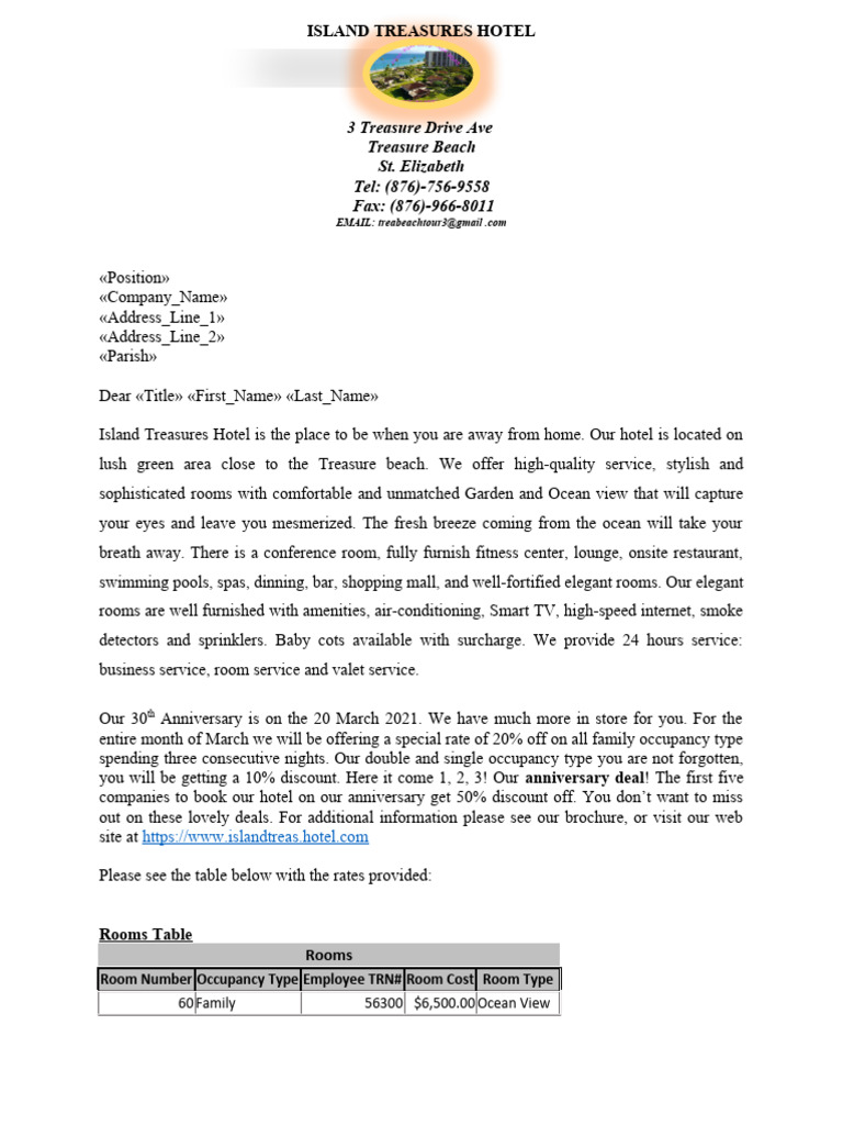 Lett | PDF | Hospitality Industry | Service Industries