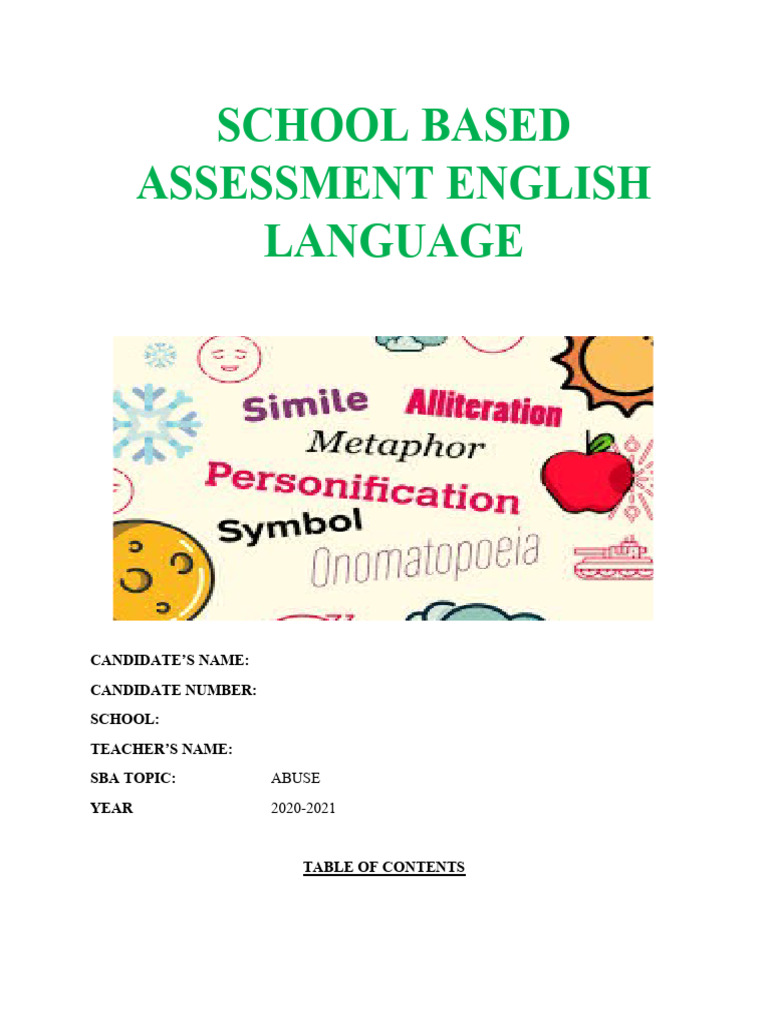Final English Sba | PDF | Domestic Violence | Self Esteem