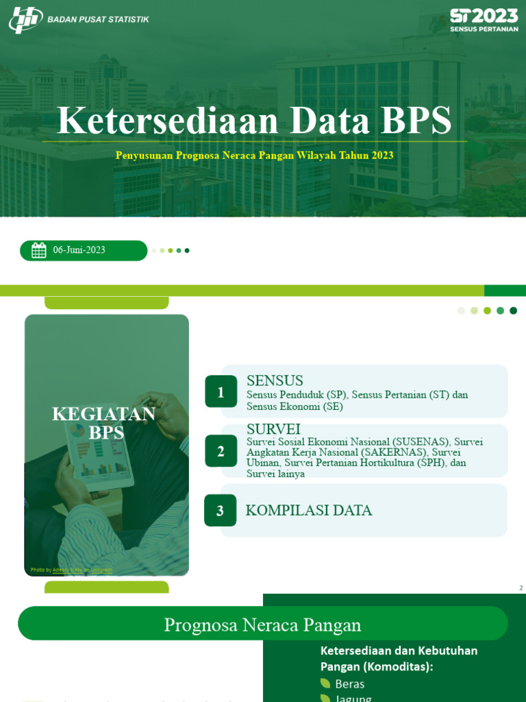 Prognosa Neraca Pangan 2023 | PDF