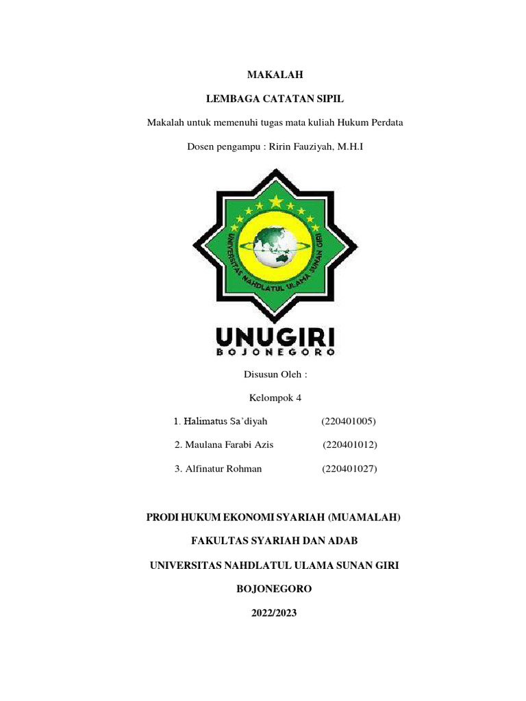 MAKALAH H.perdata (Kel.4) | PDF | Hukum