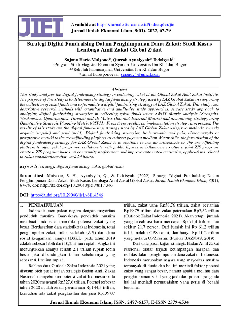 Digital Fundraising for Zakat: Case Study | PDF