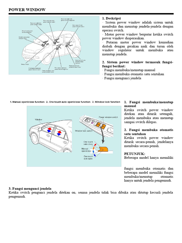 Panduan Sistem Power Window | PDF