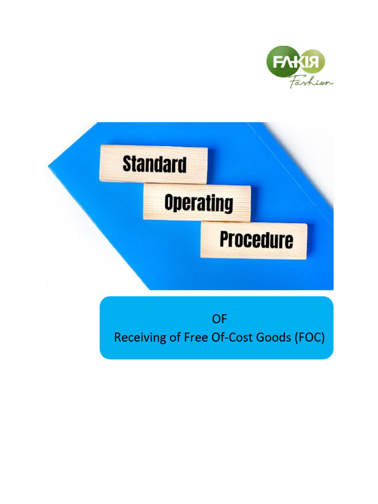 SOP For Receiving FOC Goods | PDF | Supply Chain Management | Procurement