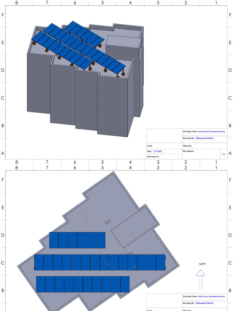 Roof Top Solar Panels Mounting Structure | PDF | Physical Sciences ...