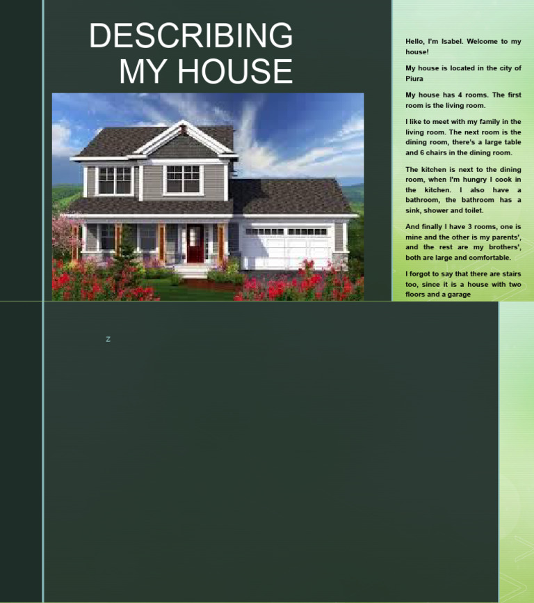 Describing My House | PDF