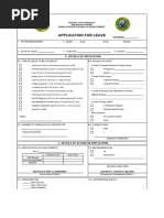 CS Form No. 6 Revised 2020 Application For Leave Fillable 2 | PDF | Parental Leave