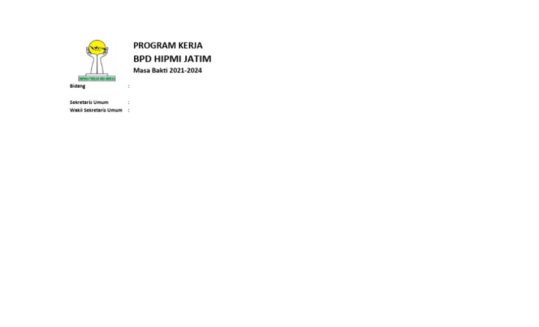 Form Program Kerja BPD Hipmi Jatim 2021-2024 | PDF