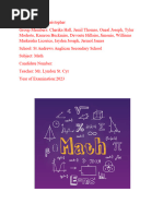 Csec Math Sba Guidelines | PDF | Mean | Chart