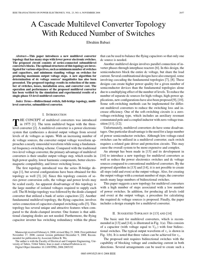 Cascade Multilevel Converter Design | PDF | Power Electronics | Power Inverter