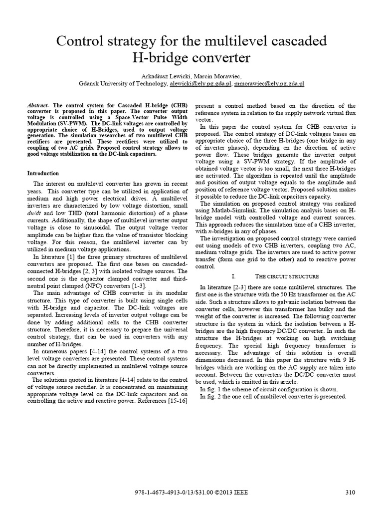 A Fast and Generalized Space Vector Modulation Scheme For Multilevel ...