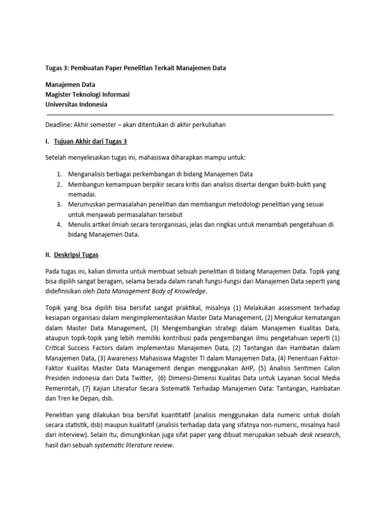 Tugas Paper Management Data | PDF